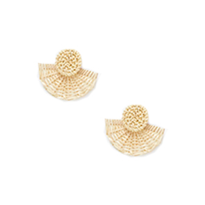 TUCKERNUCK-BASKETWEAVE-FAN-EARRINGS - Merritt Beck