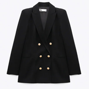 ZARA-STRUCTURED-BLACK-BLAZER - Merritt Beck