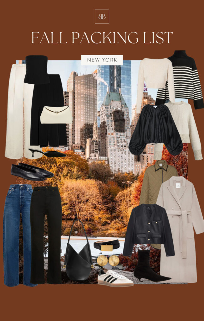 FALL PACKING LIST: LONDON, PARIS AND NEW YORK CITY